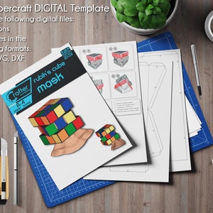 DIY Papercraft Rubik's Cube Mask Template - Easy to Make Halloween ...
