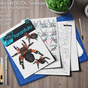 3d Papercraft Spider Tarantula Digital PDF Template, Papercraft ...