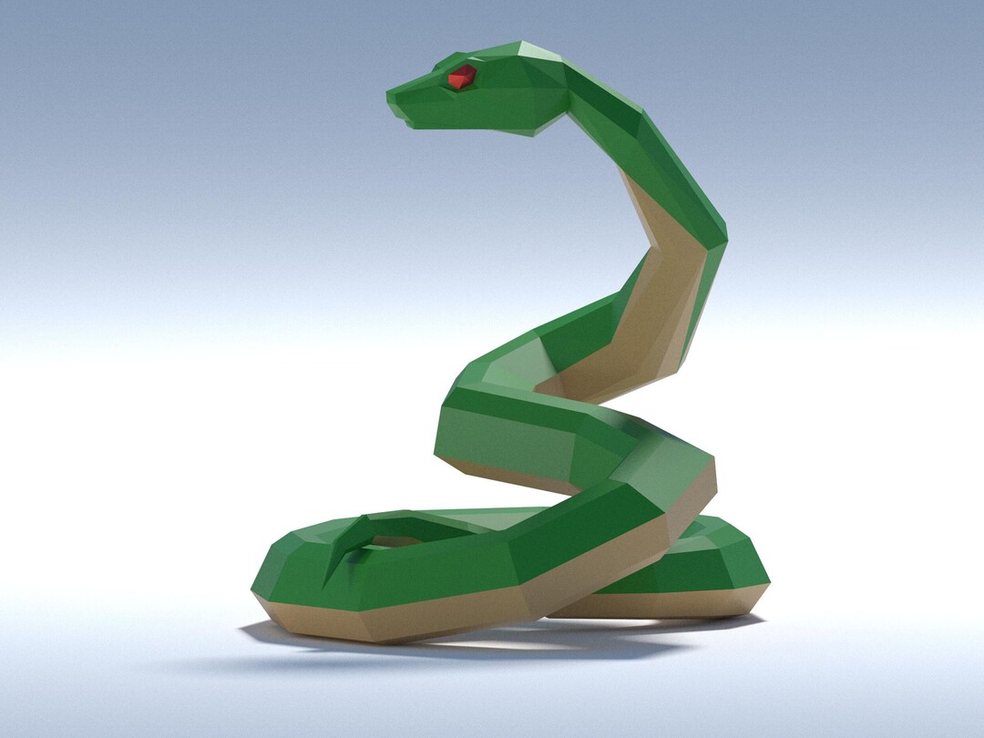 Papercraft Snake Digital PDF Template, DIY Paper Snake Template, New Year Christmas Snake Decor ...