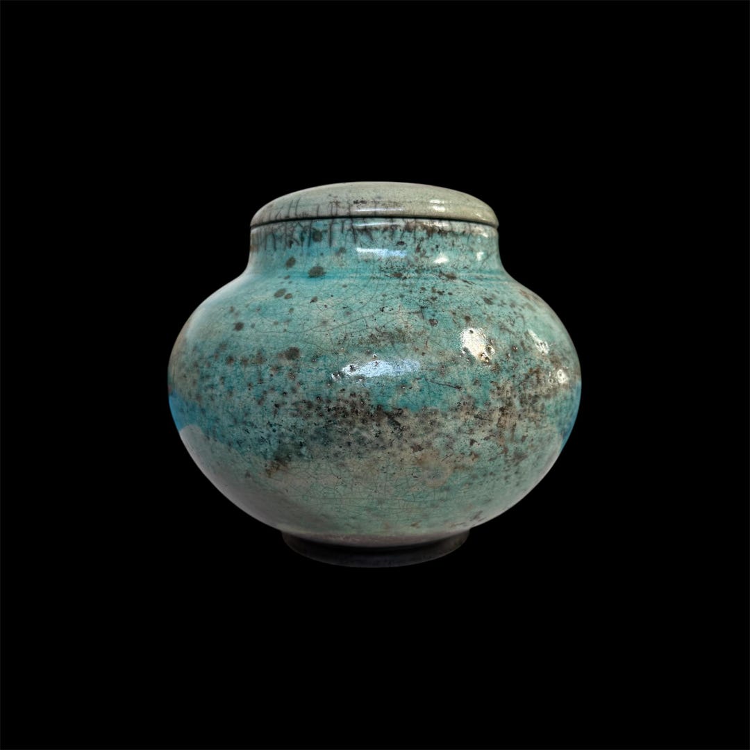 Blue Cremation Urn | Custom Artisan Keepsakes | Handcrafted Unique Urn ...