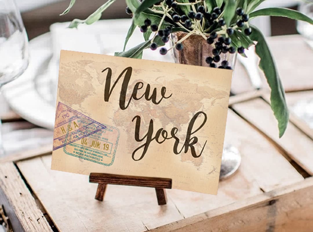 Destination Table Name / Number Centre Pieces for a Travel Themed ...