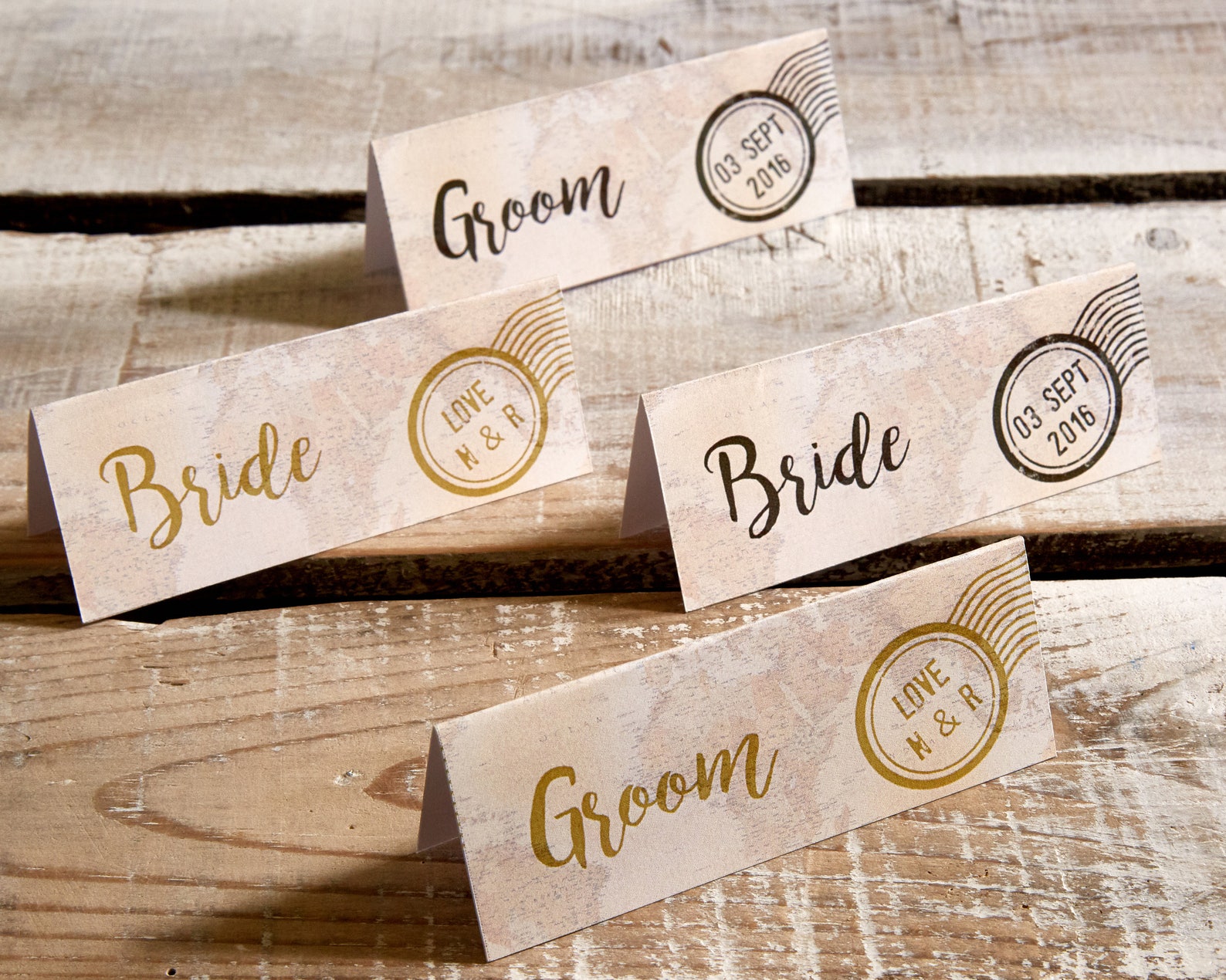 Personalised Table Place Names // Map, Passport Stamps and Bespoke ...