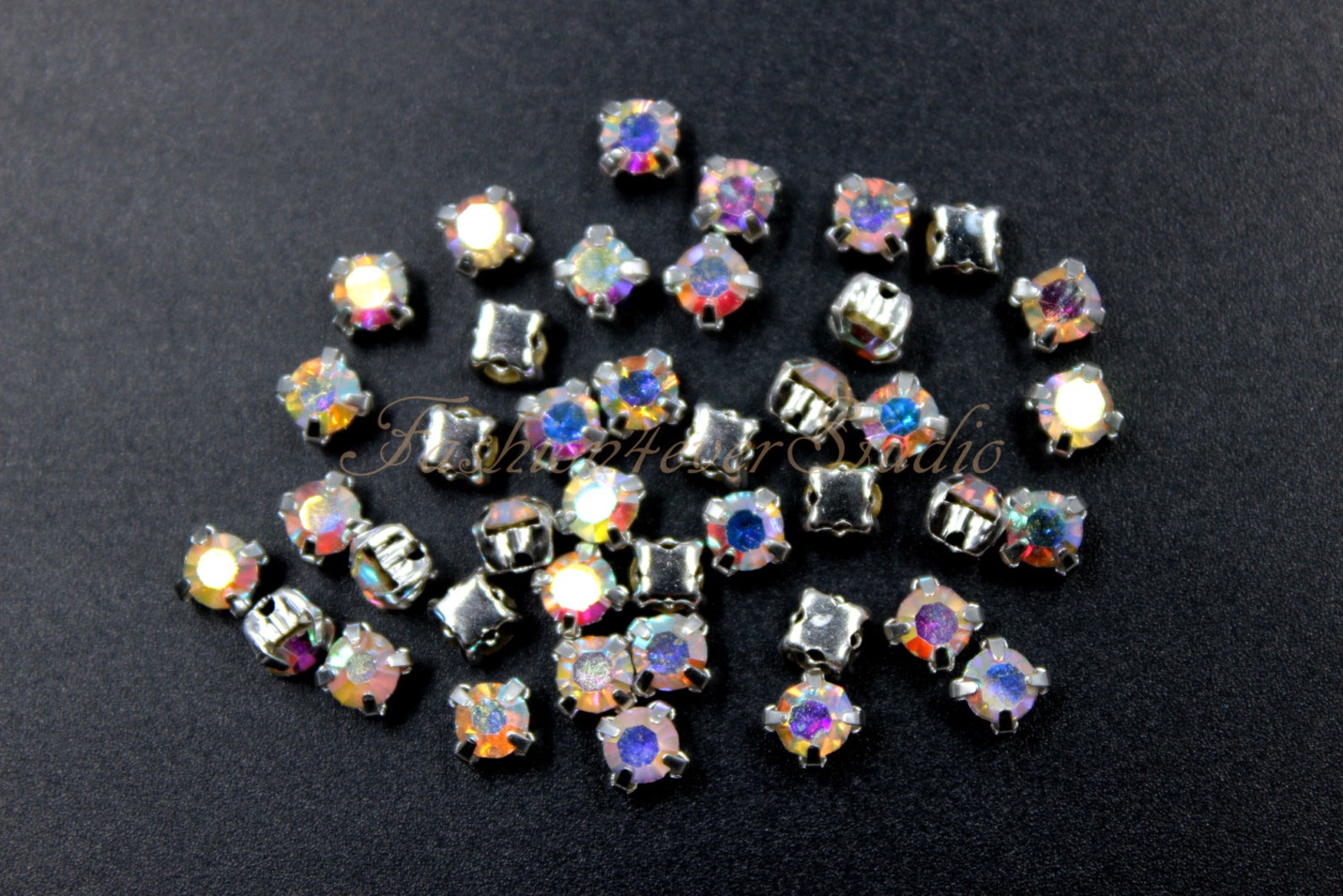 100pcs Sew on Crystal AB Chaton Montees 4mm 5mm Sew on - Etsy