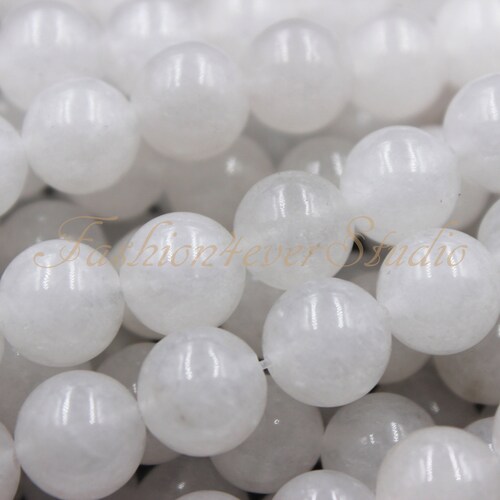 Matte White Jade Beads 6mm 8mm 10mm Full Strand 15.5 Inches - Etsy