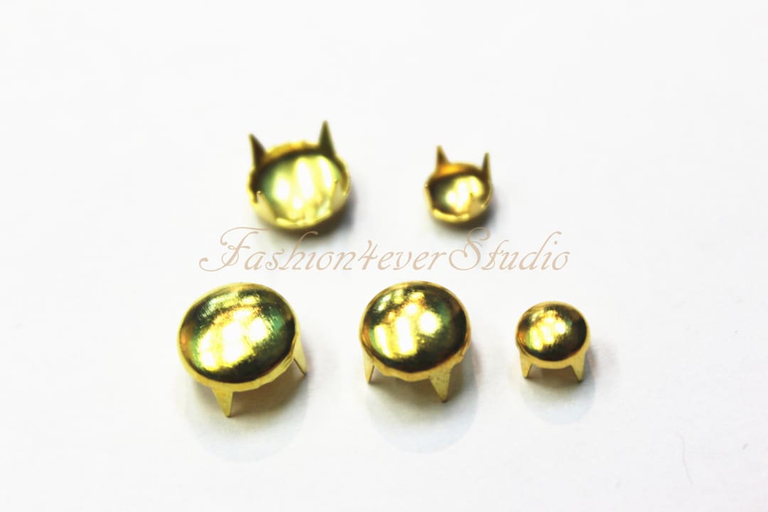 100pcs Gold Studs, 7mm 8mm 9mm Metal Studs, Rivets Studs Spikes ...