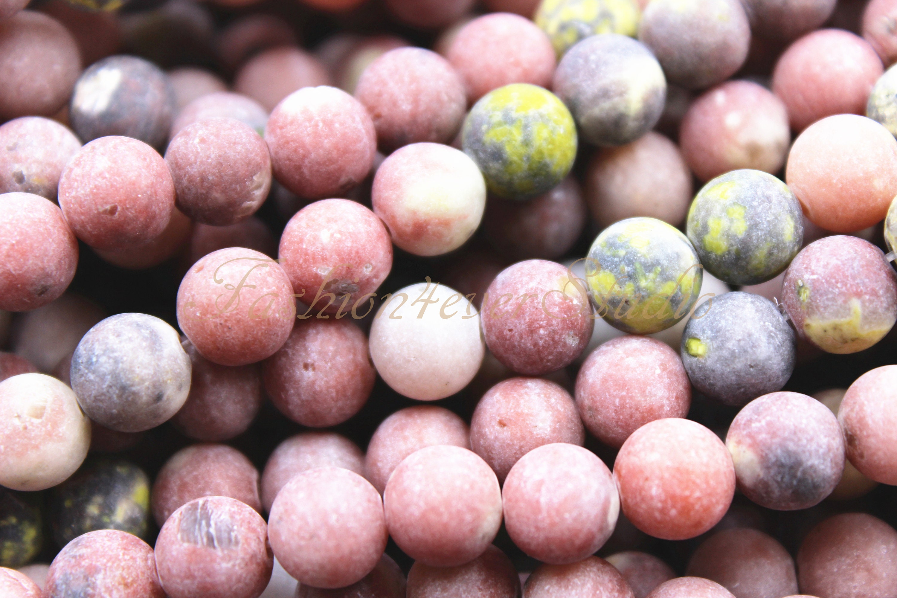 Matte Plum Blossom Jasper Beads 6mm 8mm Full Strand 15.5 - Etsy Canada