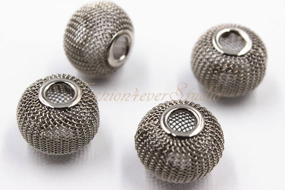 Silver Plated Base Metal Mesh Beads 15mm/20mm/24mm/29mm - Etsy