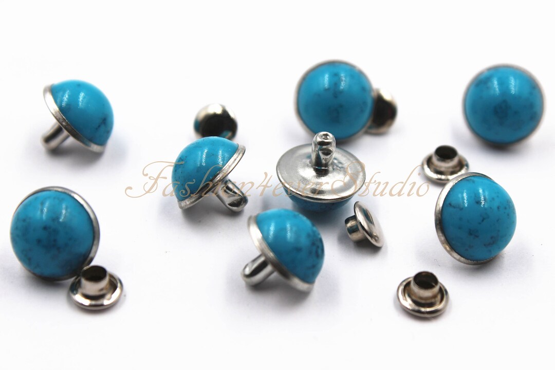 30pcs Half Round Studs Spikes, 10mm Metal Studs, Rivets Studs Spikes ...