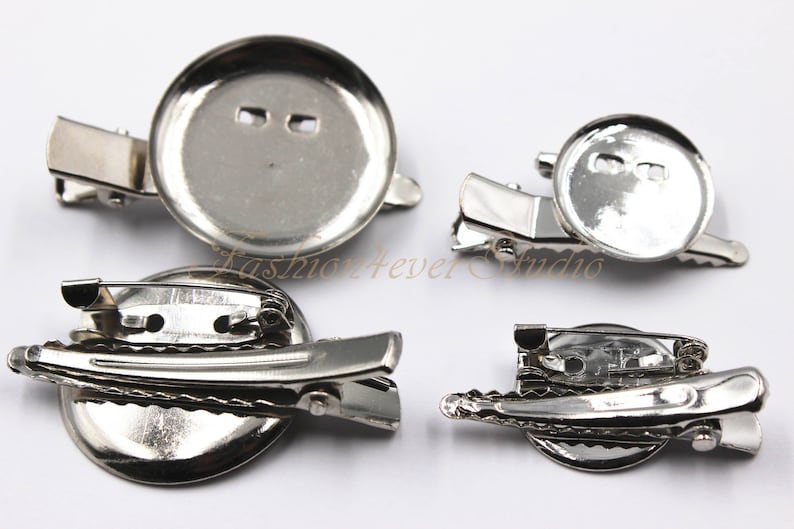 Brooch Back with Hair Clip 23mm/28mm Brooch Backs Alligator | Etsy