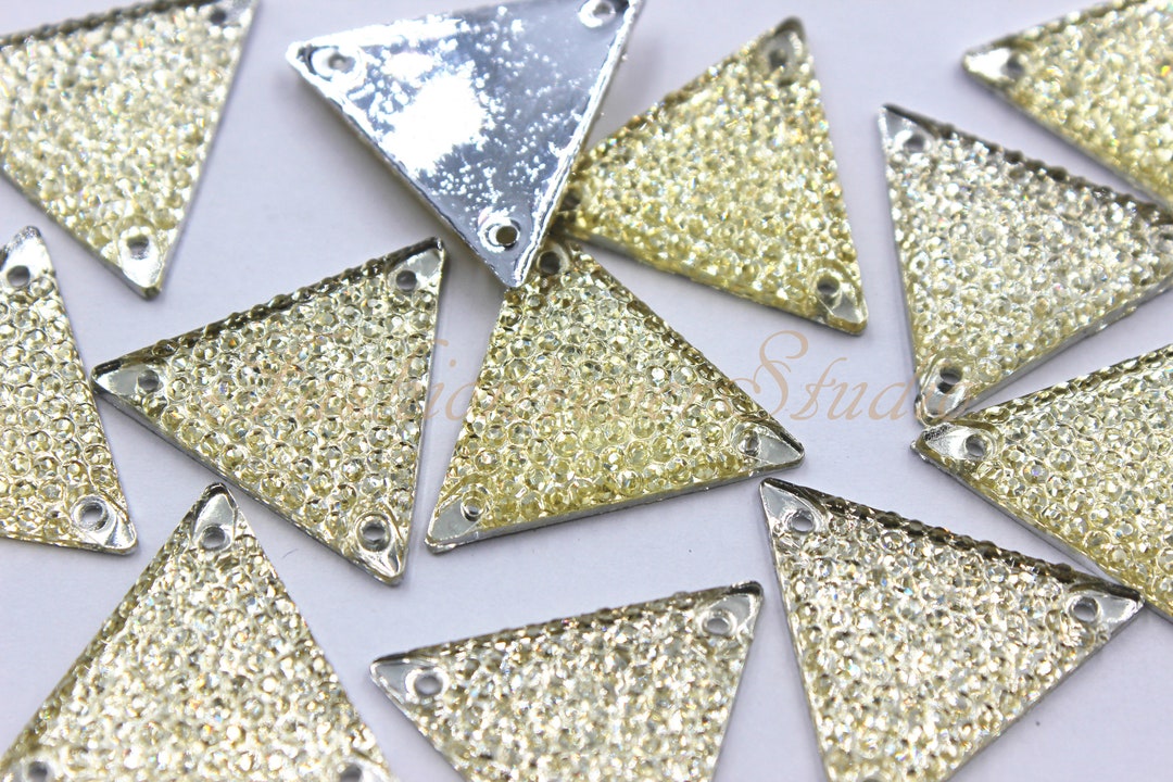 50pcs amarillo claro coser en gemas de resina plana, 20x20mm coser en ...