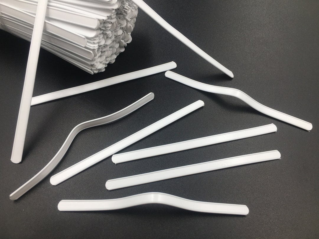 50pcs Flexible Face Mask Nose Wire Strip 5mm X 3.5 Inches , Nose Wire ...