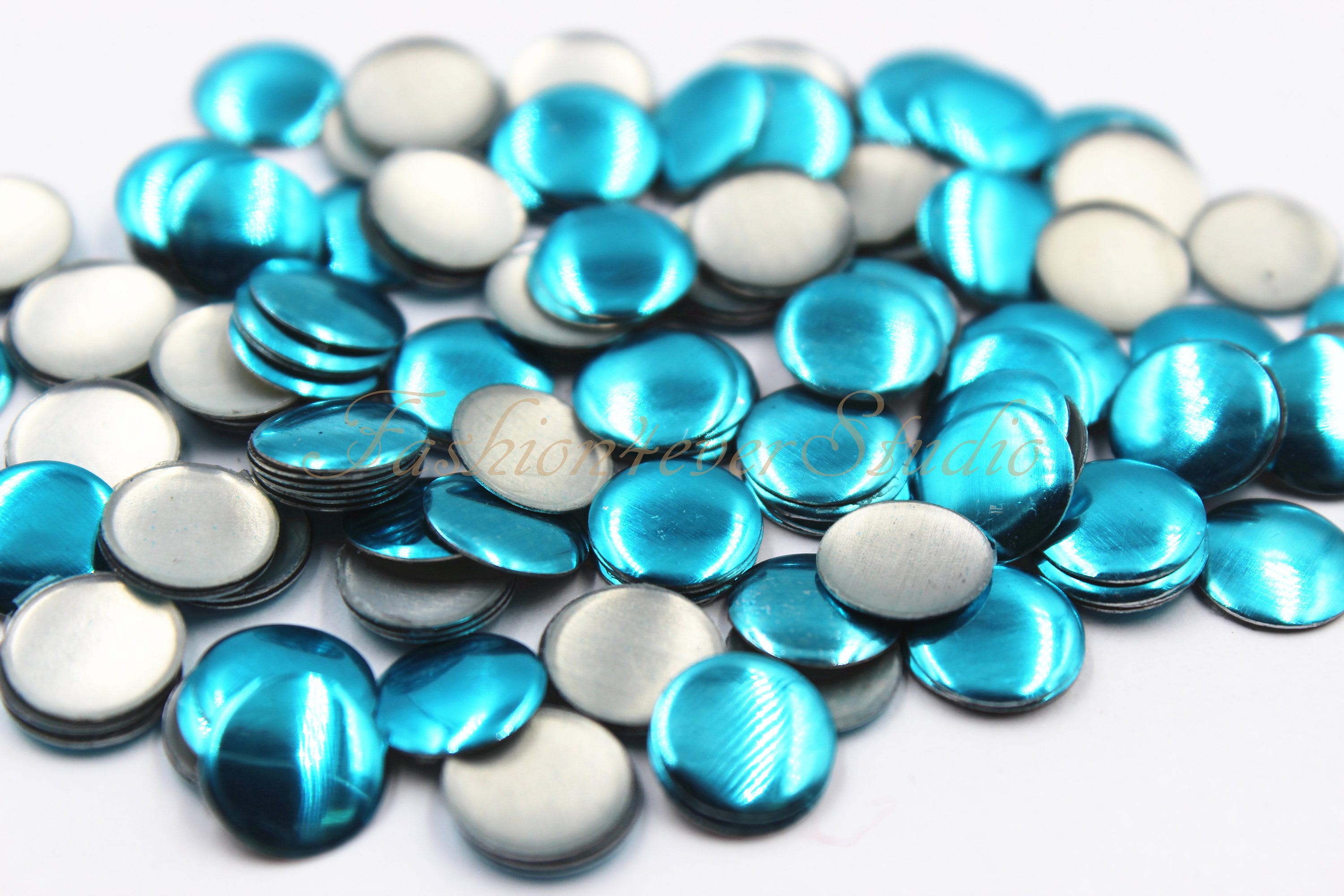 200pcs Light Blue Round Iron On Studs 3mm/5mm/7mm/9mm Metal | Etsy