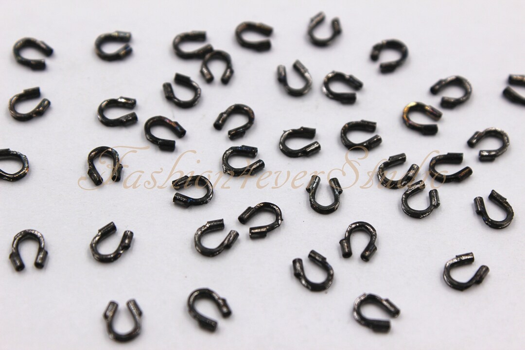 50pcs Gun Metal Wire Guardians 3x4mm Gun Metal Wire Guards - Etsy