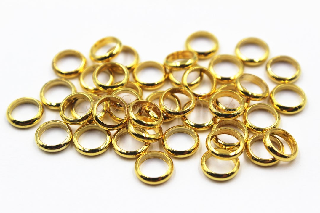 Gold Plated Soldered Jump Rings, 5mm 6mm 7mm, Gold Findings, Gold Jump ...