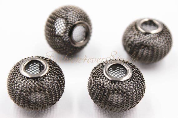 Gunmetal Base Metal Mesh Beads 15mm/20mm/24mm/29mm Gunmetal | Etsy