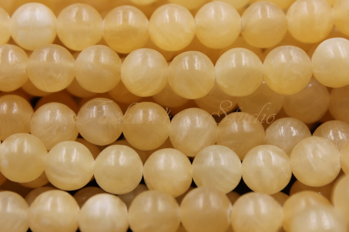 Yellow Jade Beads, 6mm 8mm 10mm, Full Strand 15.5 Inches, Gemstone ...