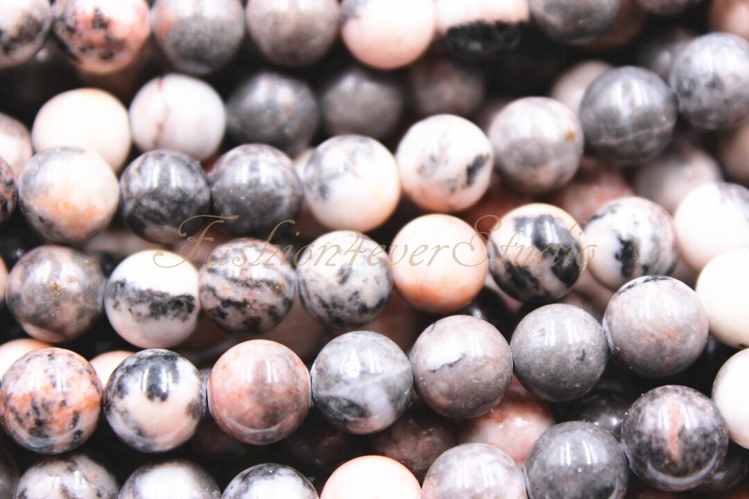 Pink Zebra Jasper Beads, 6mm 8mm Full Strand 15.5", Gemstone Beads ...