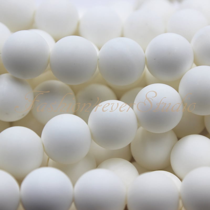 Matte White Beads - Etsy