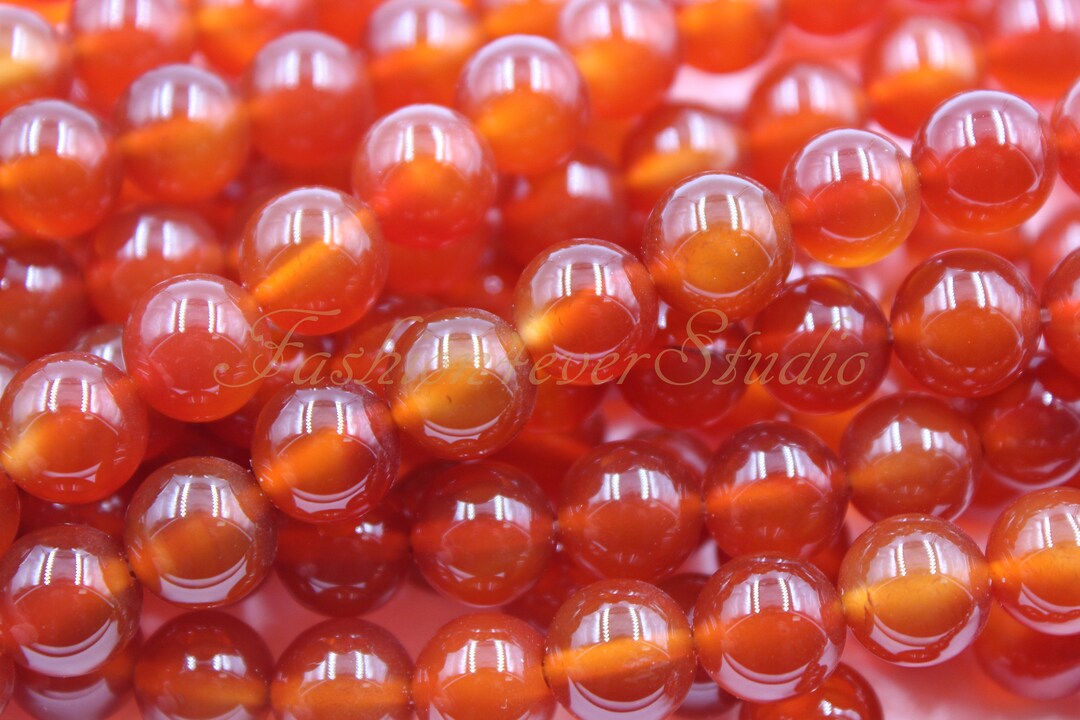 Carnelian Beads, 6mm 8mm 10mm, Full Strand 15.5 Inches, Gemstone Beads ...