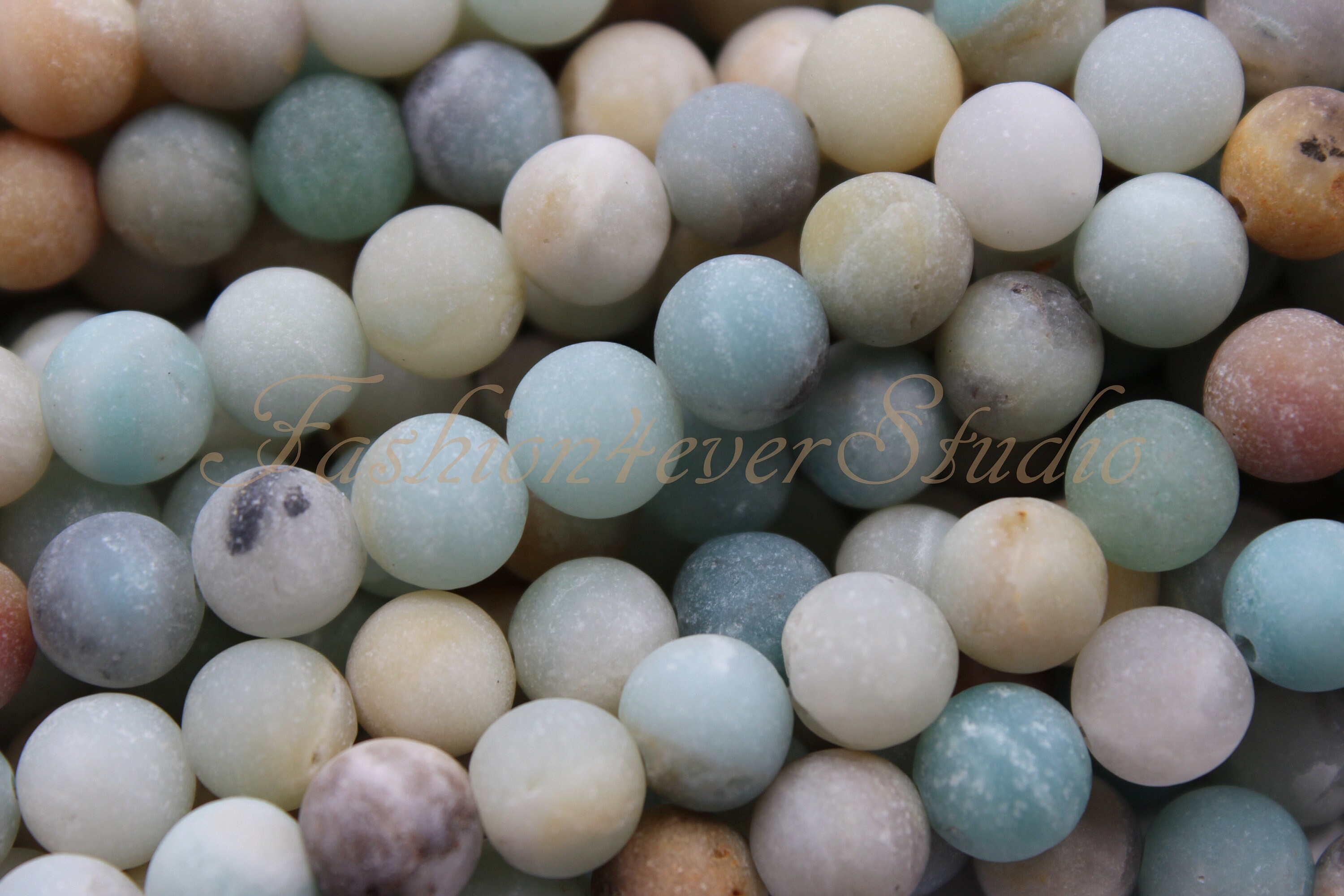 Matte Amazonite Beads, 6mm 8mm 10mm, Full Strand 15.5 Inches, Gemstone ...