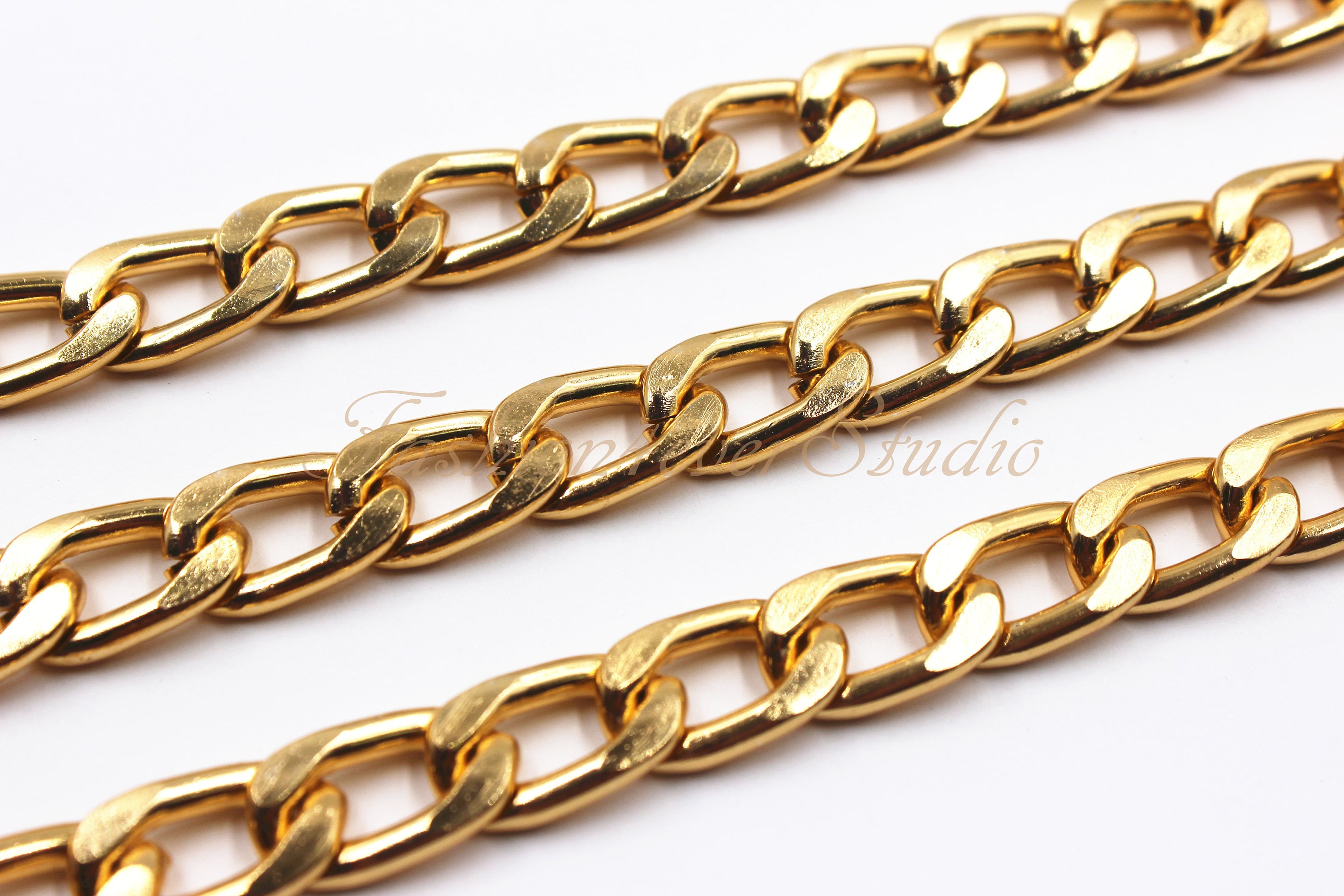 1 Meter/39 Inches Gold Aluminum Chainlink Size 6x10mm 8x13mm - Etsy