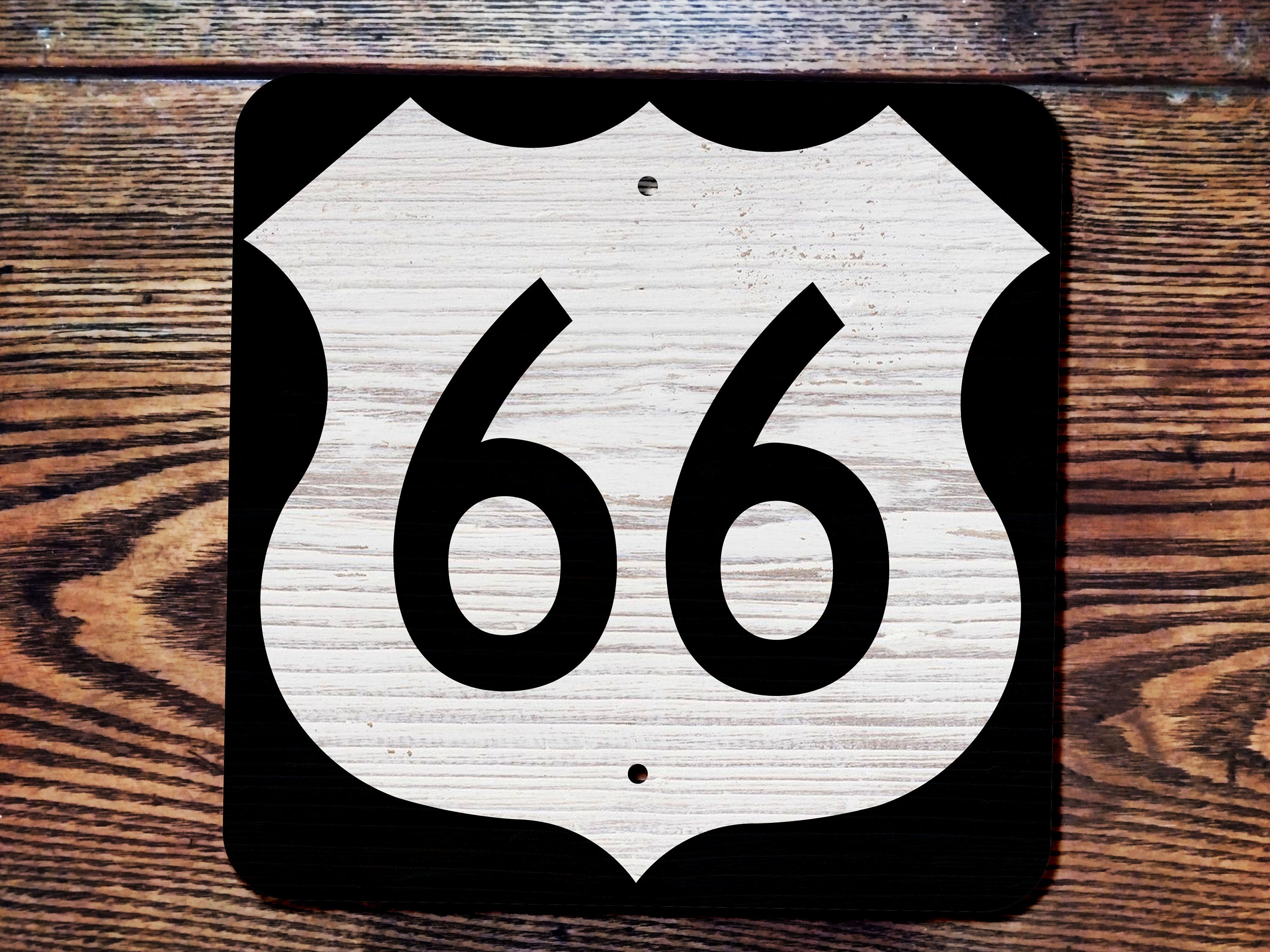 Vintage Wooden US Highway Sign Replica. 1961 Revision Customizable ...