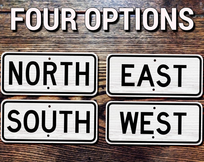 Authentic Set of 4 Directional Signs North South East West Direction ...