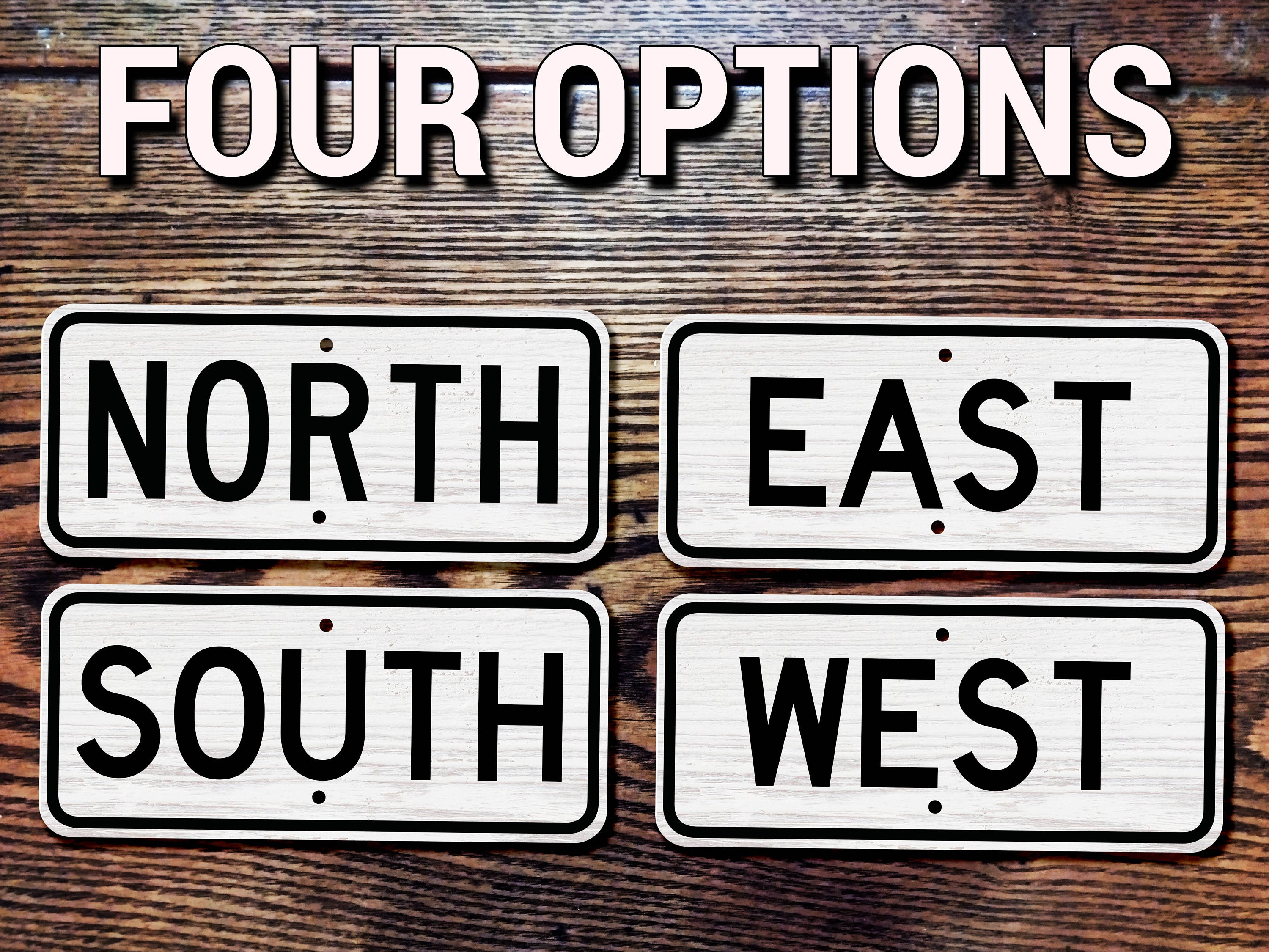 Vintage Wooden DIRECTION Signs Replica for US Route Signs. north South ...