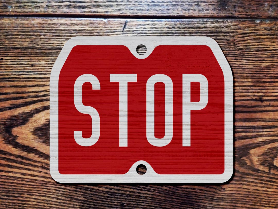 NYC. Railroad Spec Stop Sign. Hand Painted Replica on Hardwood. FREE ...
