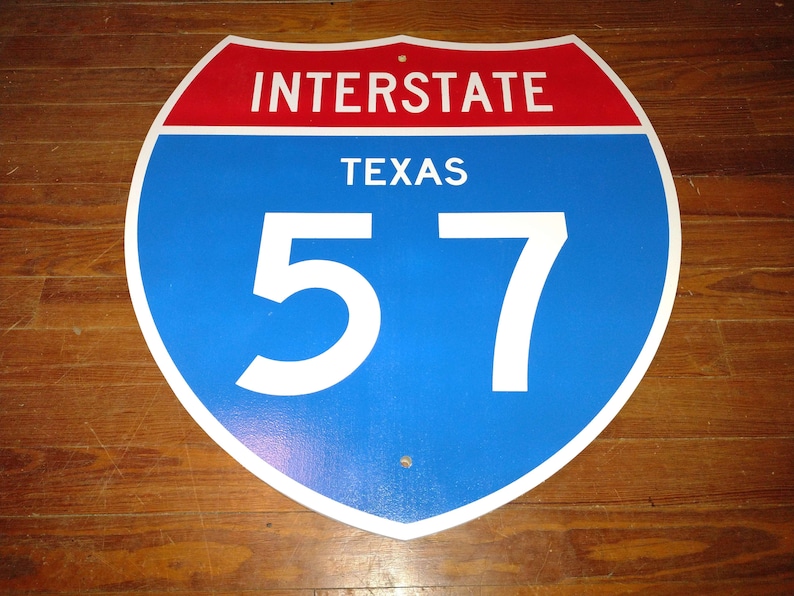 Vintage Wooden Interstate Highway Sign Replica. 1957 Edition - Etsy