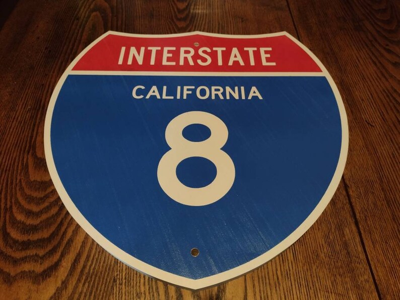Vintage Wooden Interstate Highway Sign Replica. 1957 Edition - Etsy