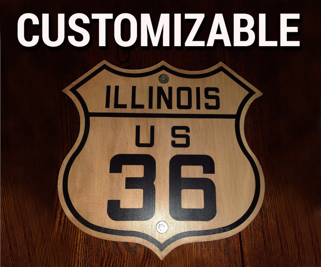 Vintage Wooden US Highway Sign Replica. Customizable Routes, States and ...