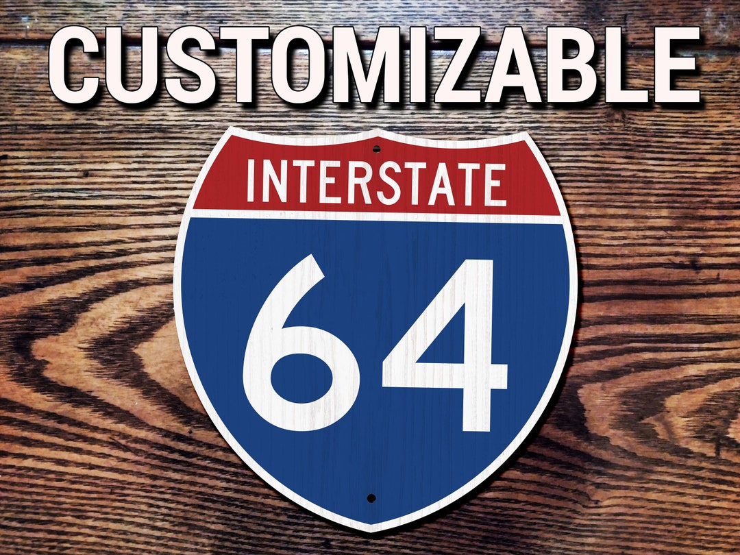 Wooden Interstate Highway Sign Replica. (1978 Edition) Customizable ...