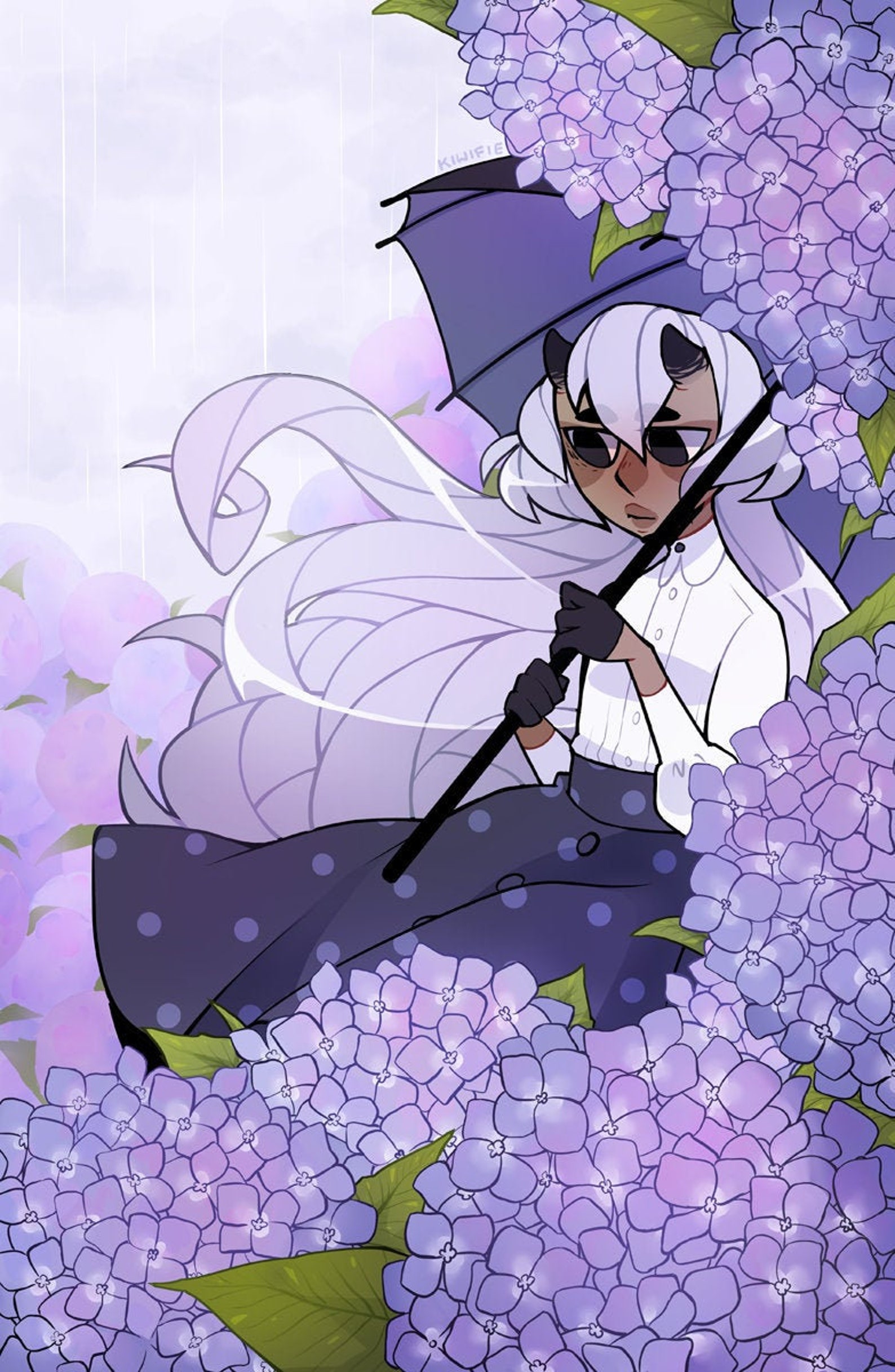 Hydrangea Original Character Poster Print - Etsy