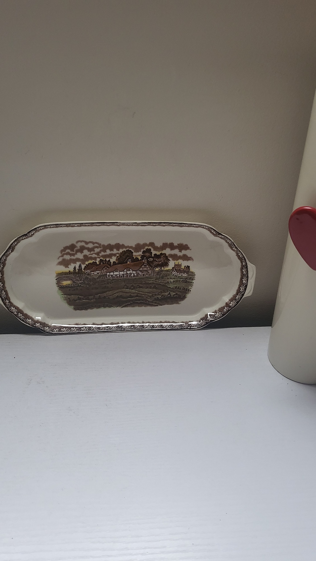 Vintage Old Devon Plate English Cottage Porcelain - Etsy