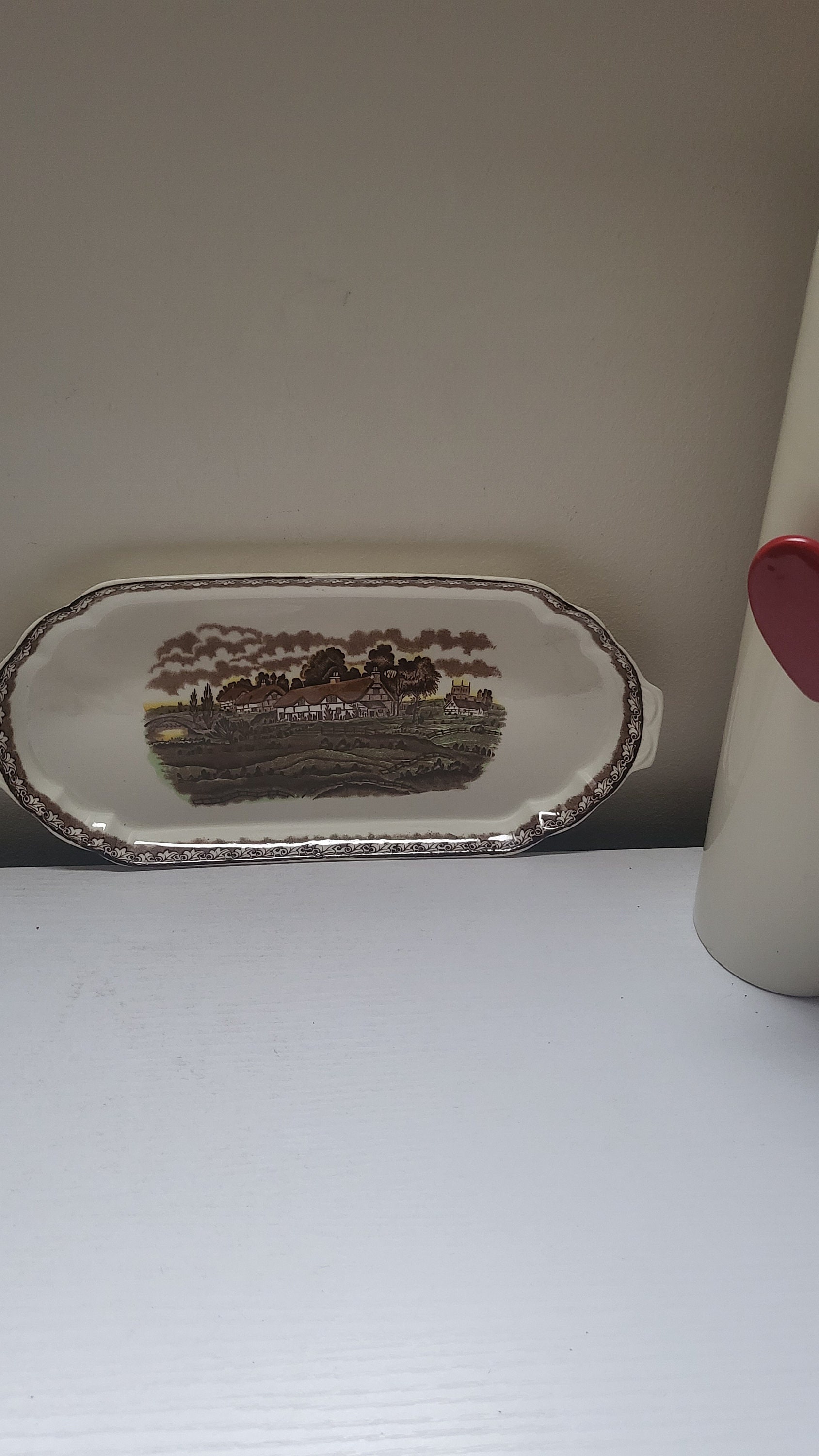 Vintage Old Devon Plate English Cottage Porcelain - Etsy