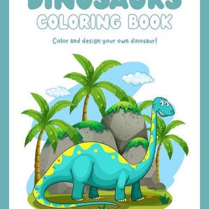 Dinosaur Coloring Book for Children Printable Download - Etsy