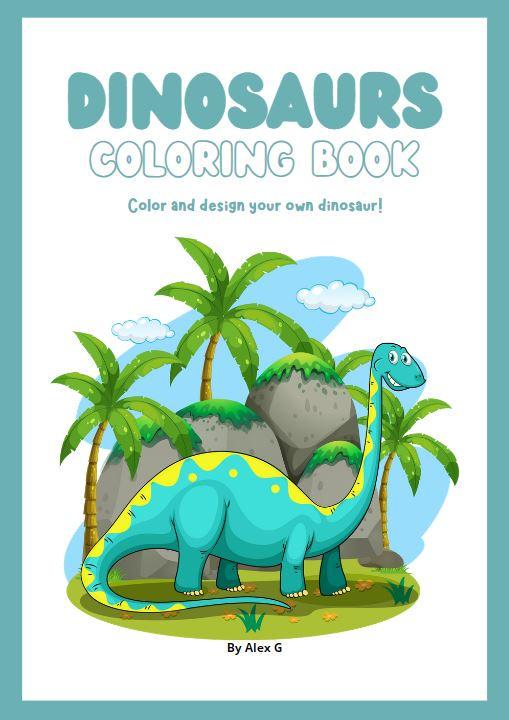 Dinosaur Coloring Book for Children Printable Download - Etsy