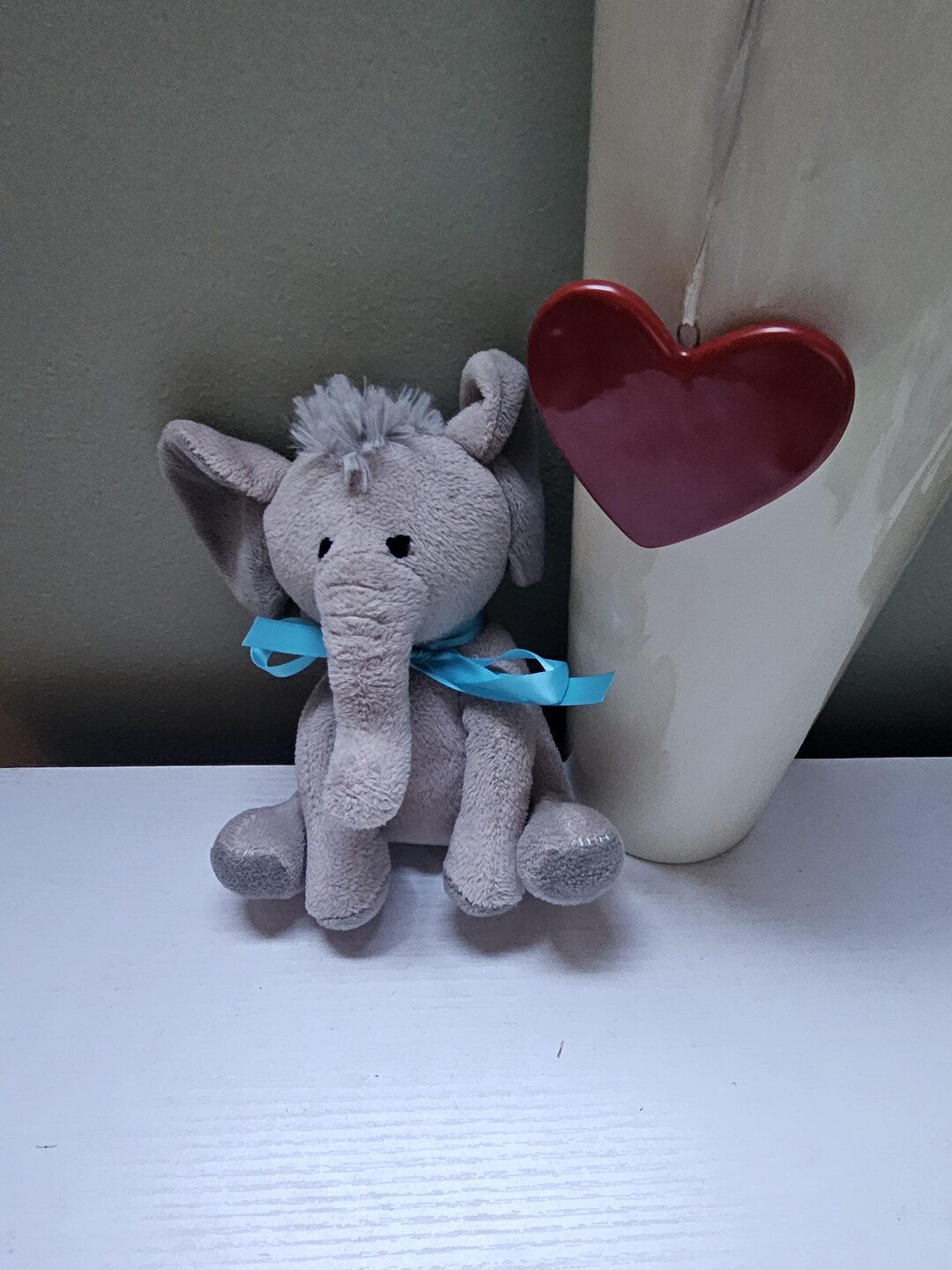 Vintage Cute Baby Elephant Grey Soft Plush Toy Little Why- Jonny ...