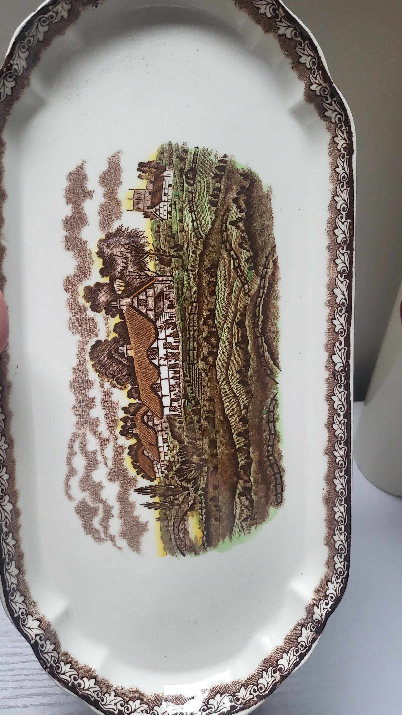 Vintage Old Devon Plate English Cottage Porcelain - Etsy