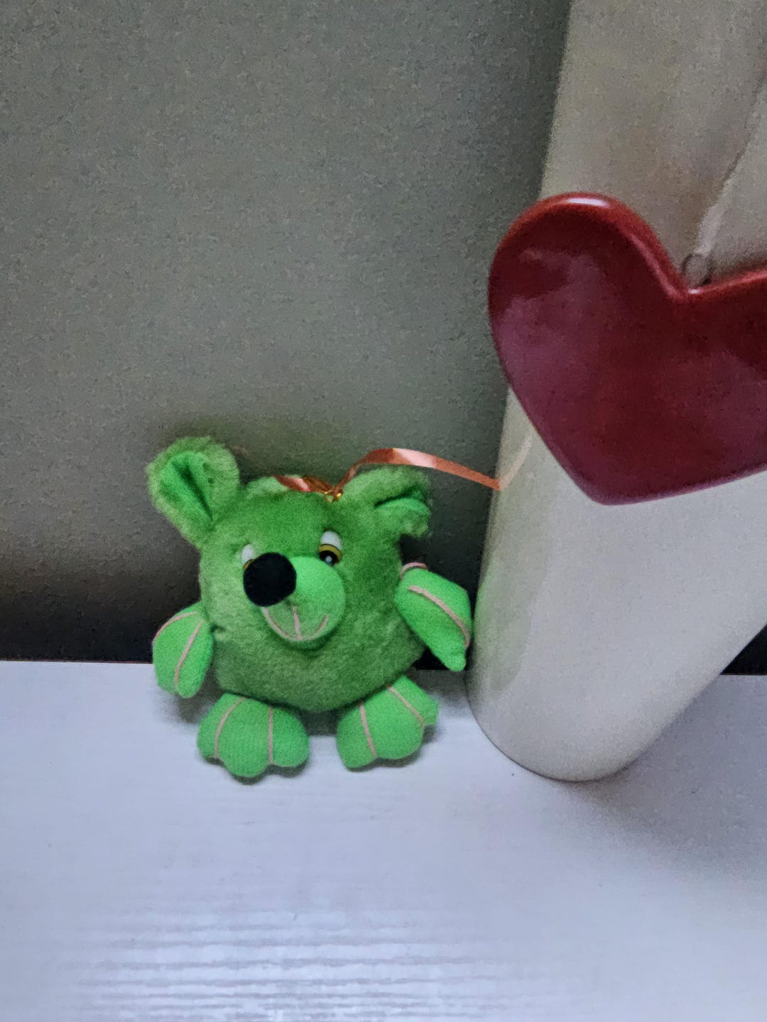 Vintage Pms Cute Small 4" Mouse Teddy Bear Soft Plush Toy Green - Etsy