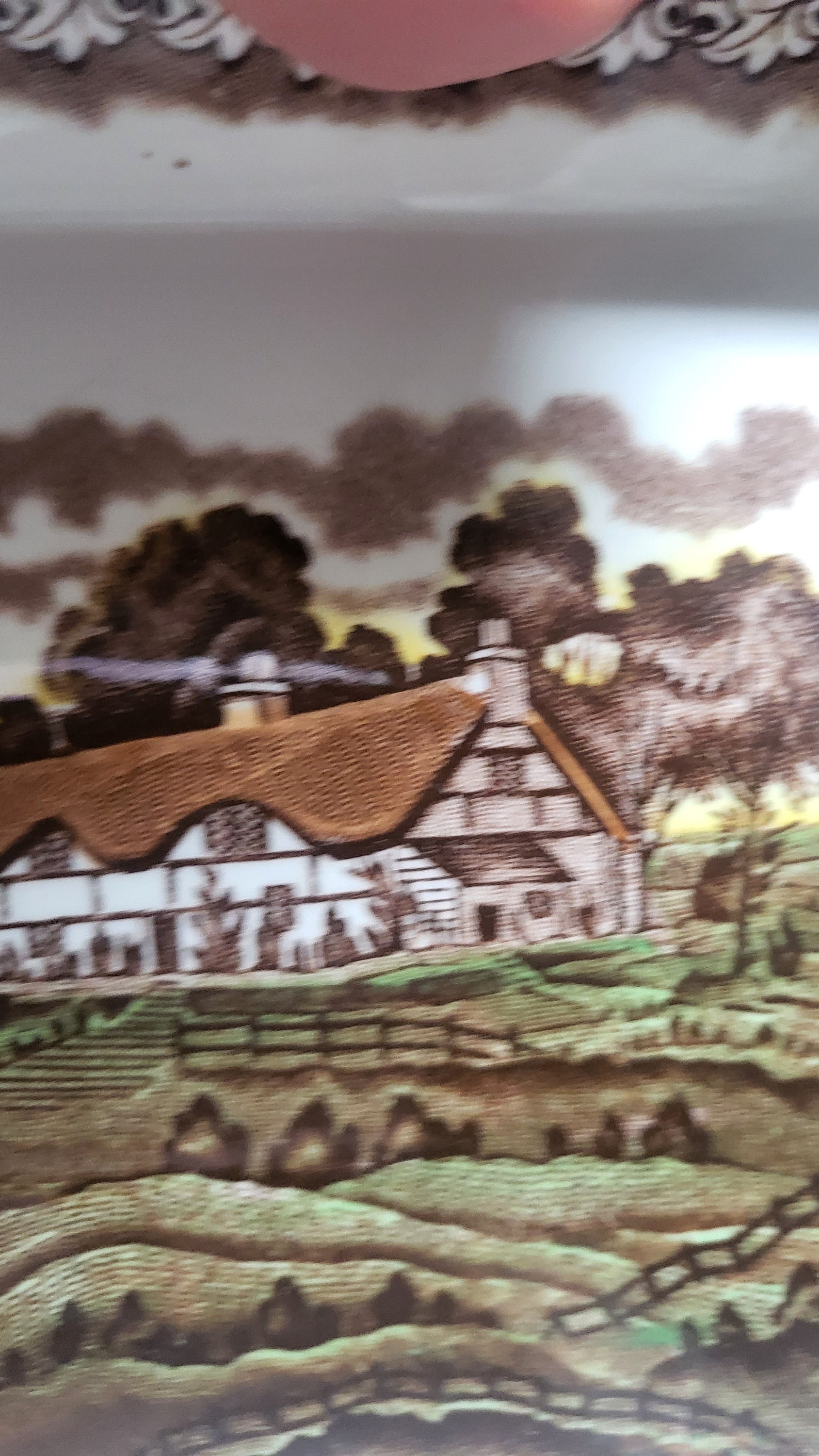 Vintage Old Devon Plate English Cottage Porcelain - Etsy