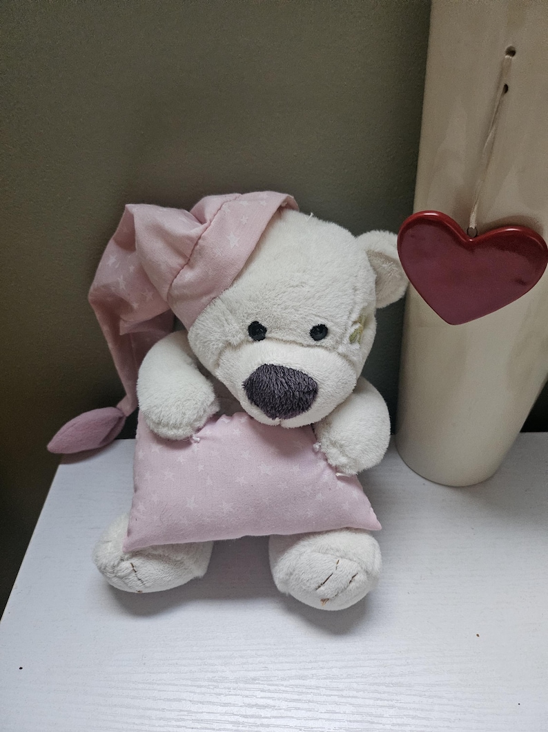 Vintage Old Cute Teddy Bear Soft Plush Toy Hat Details Approx 9" Tall ...