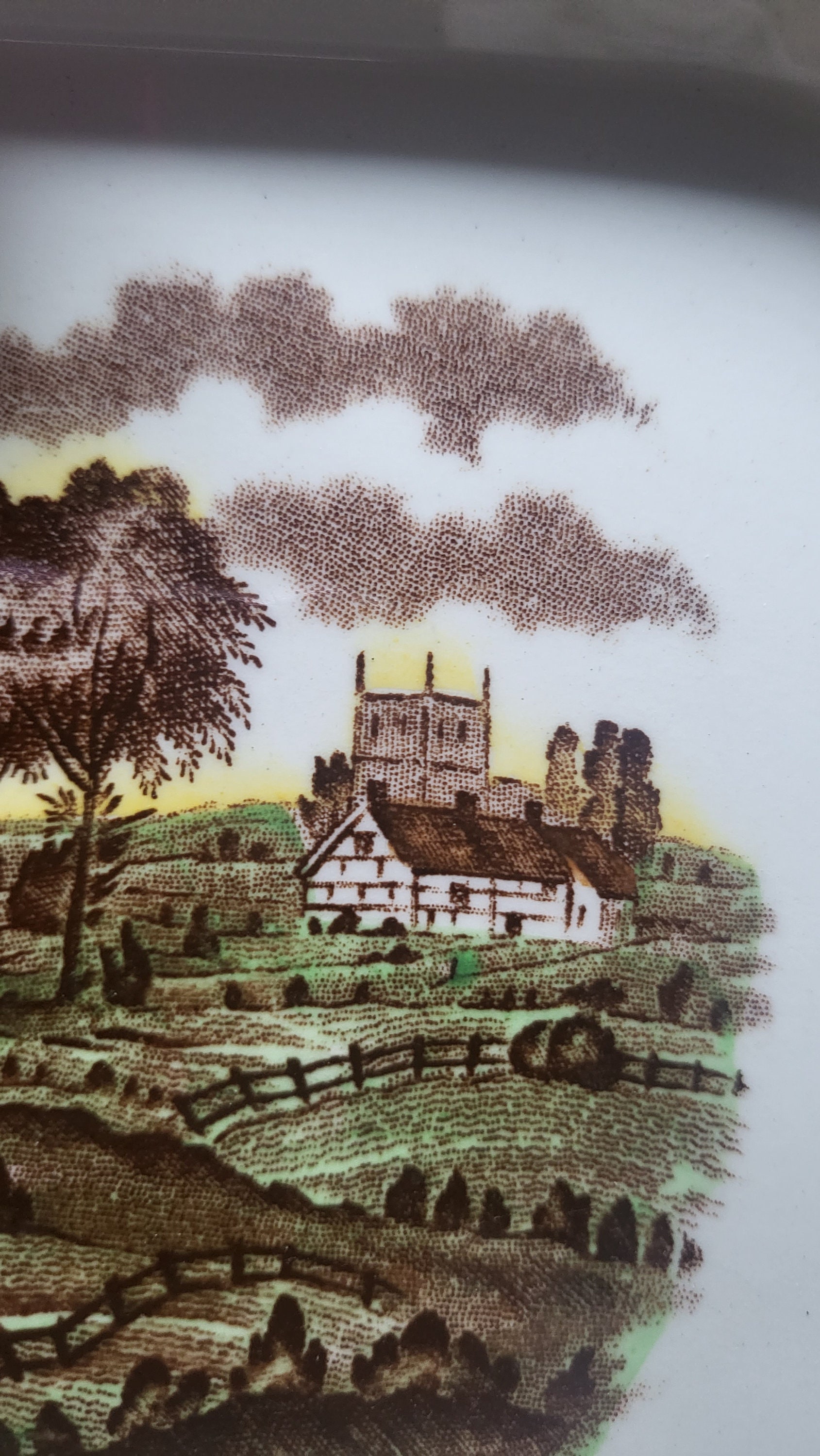Vintage Old Devon Plate English Cottage Porcelain - Etsy