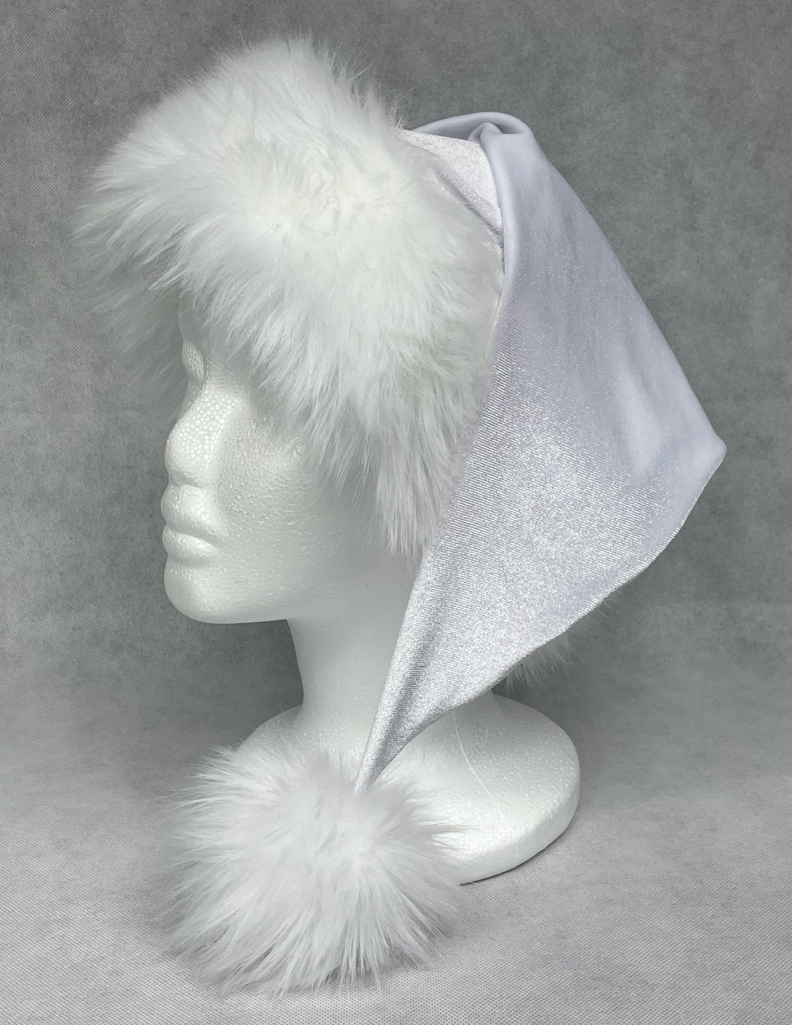 Luxury Velvet Faux Fur Christmas Santa Hat | Etsy