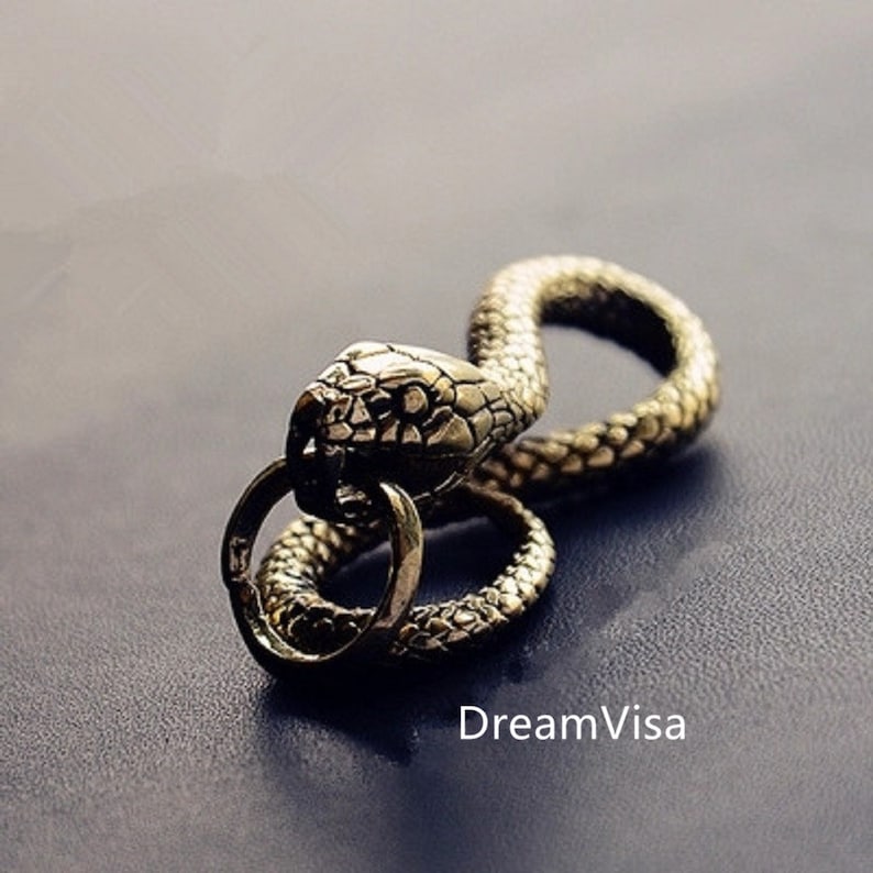 Snake Biker Wallet Chain Connector Concho Solid Brass Punk - Etsy