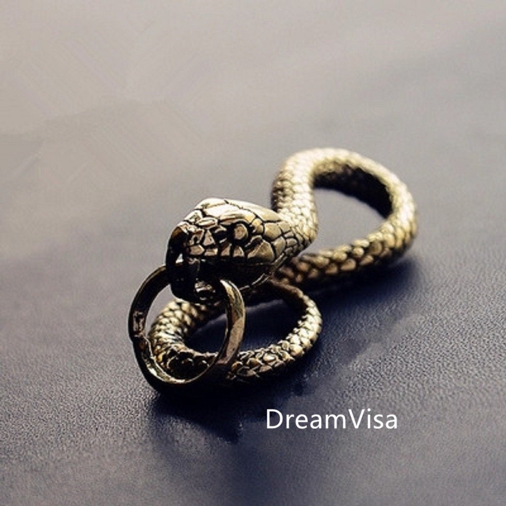 Snake Biker Wallet Chain Connector Concho Solid Brass Punk - Etsy