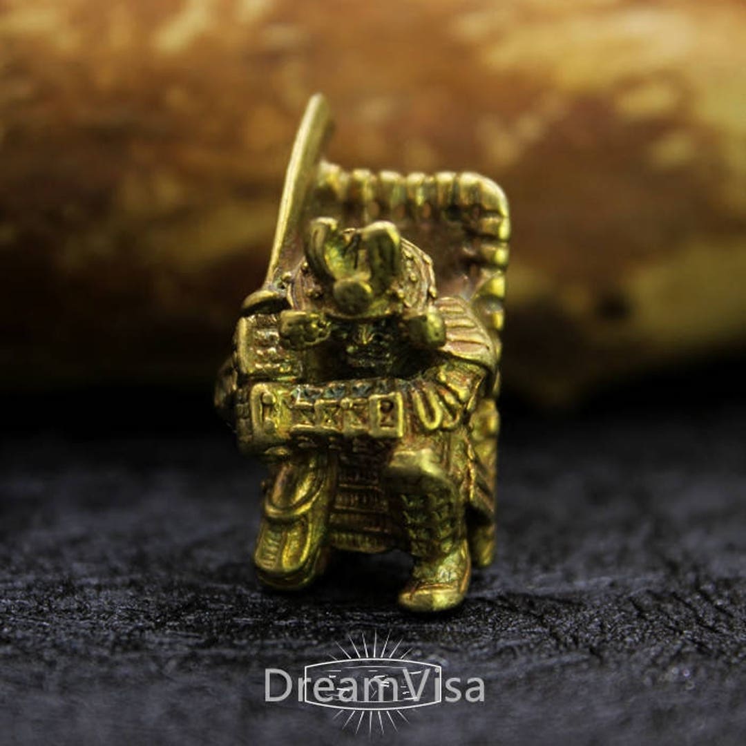 Handmade Brass Japanese Samurai Lanyard Knife Torch Flashlight ...