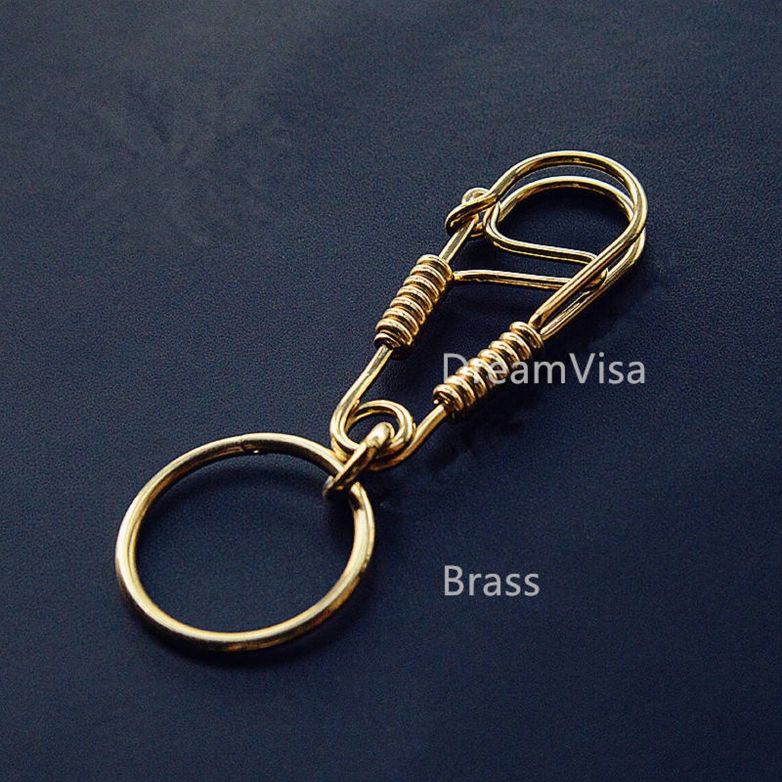 Handmade Stainless Steel/brass Key Chain Clap Loop Belt / - Etsy