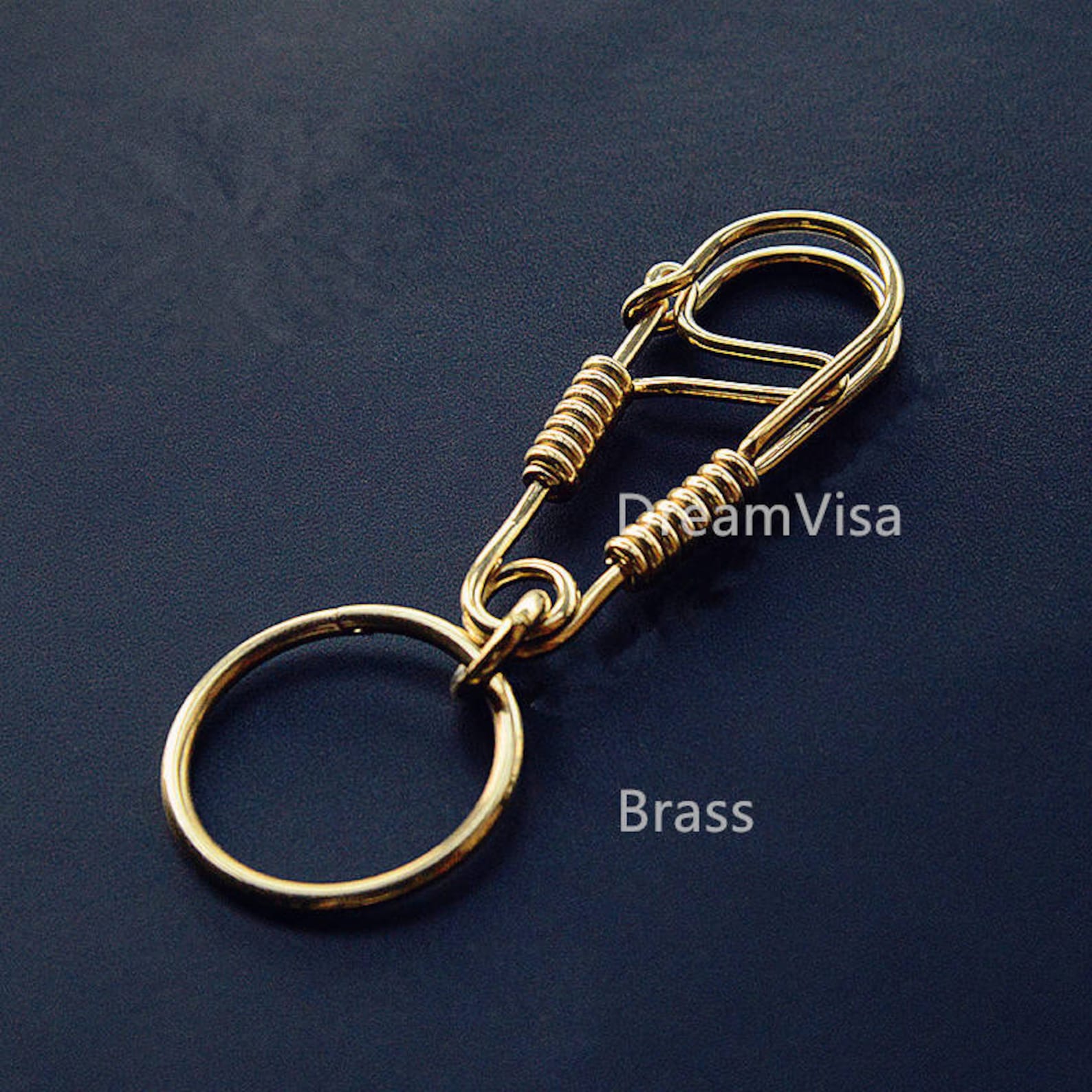 Handmade Stainless Steel/brass Key Chain Clap Loop Belt / - Etsy